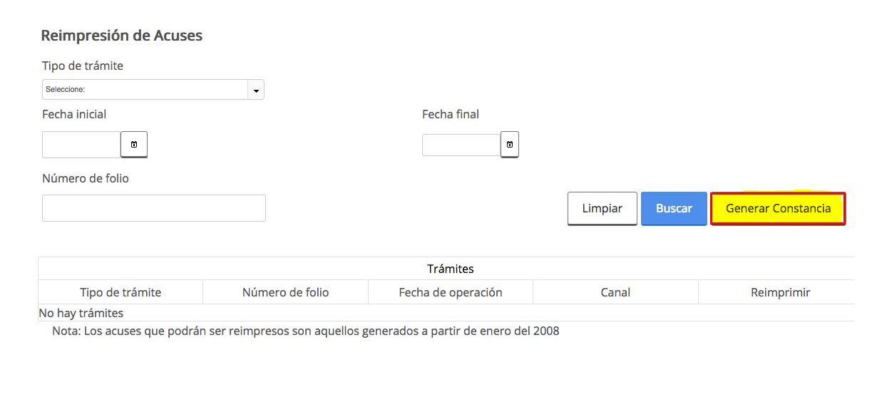 Imprimir el RFC gratis